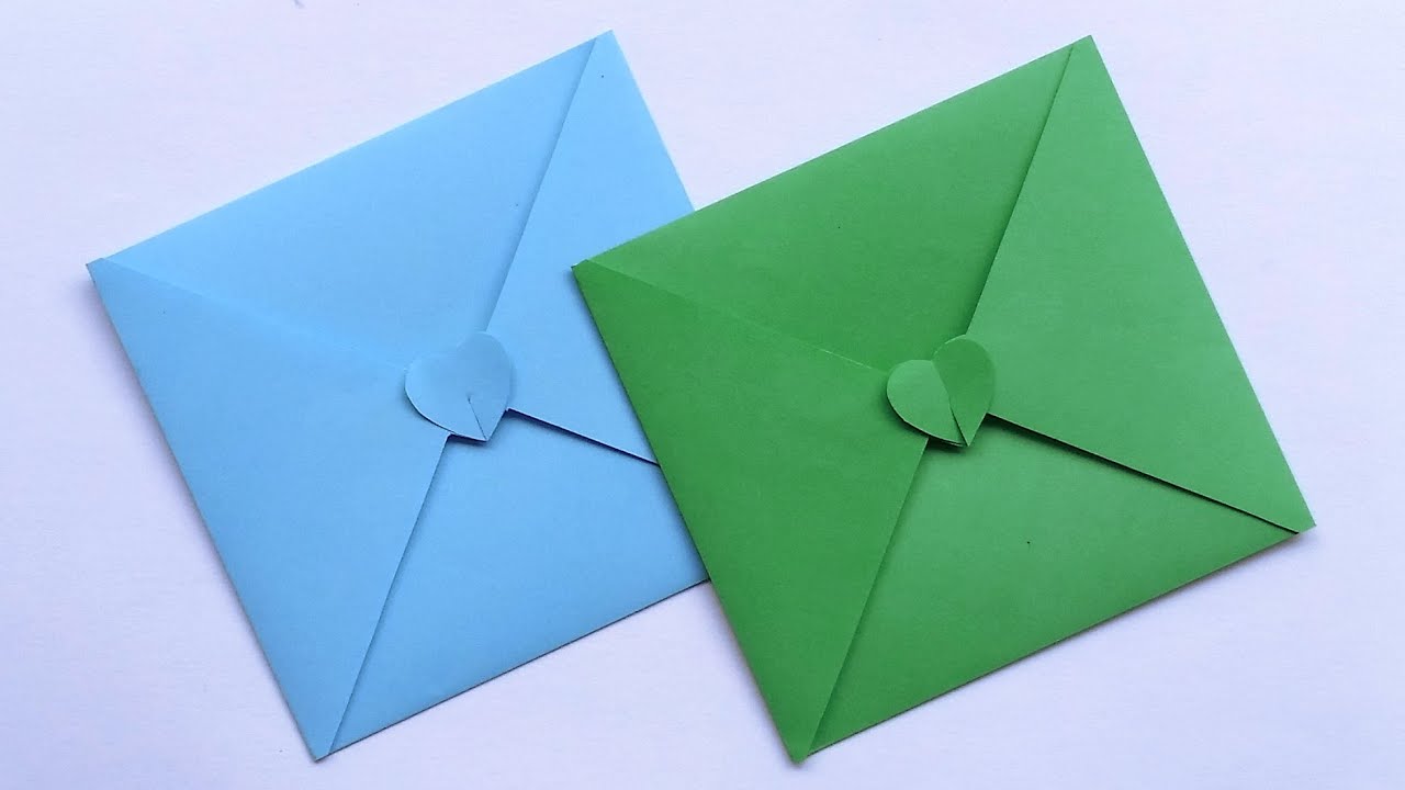 Heart Locked Envelope Easy DIY | Paper Envelopes | Origami Valentines ...