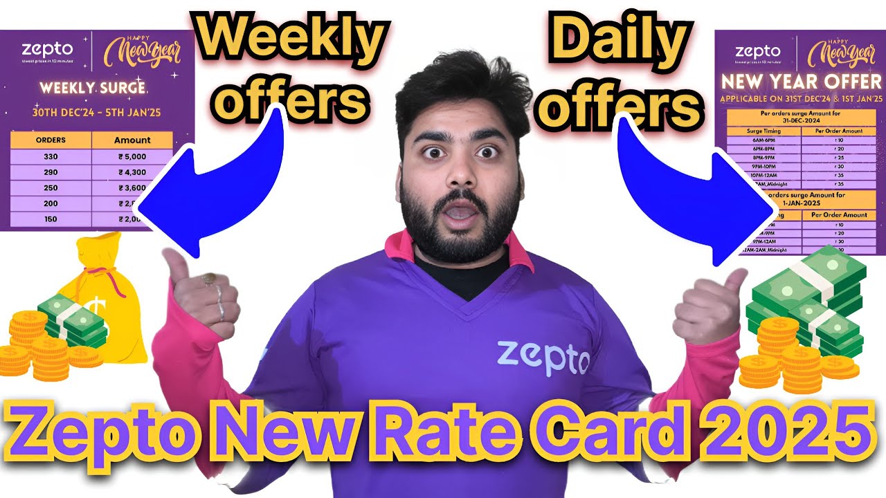 Zepto New Rate Card 2025 🚀 | Weekly Offers & Earnings की पूरी जानकारी ...