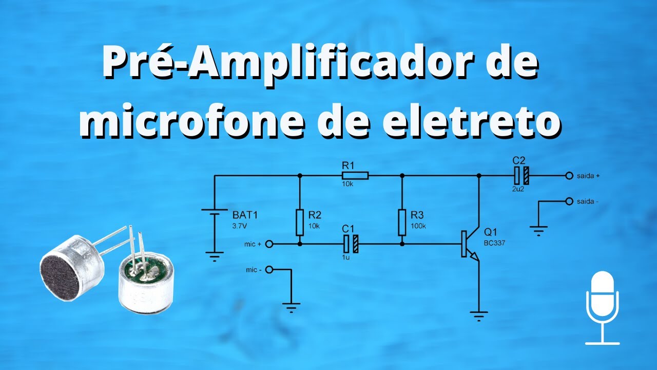 Pré-amplificador para microfone de lapela caseiro - YouTube