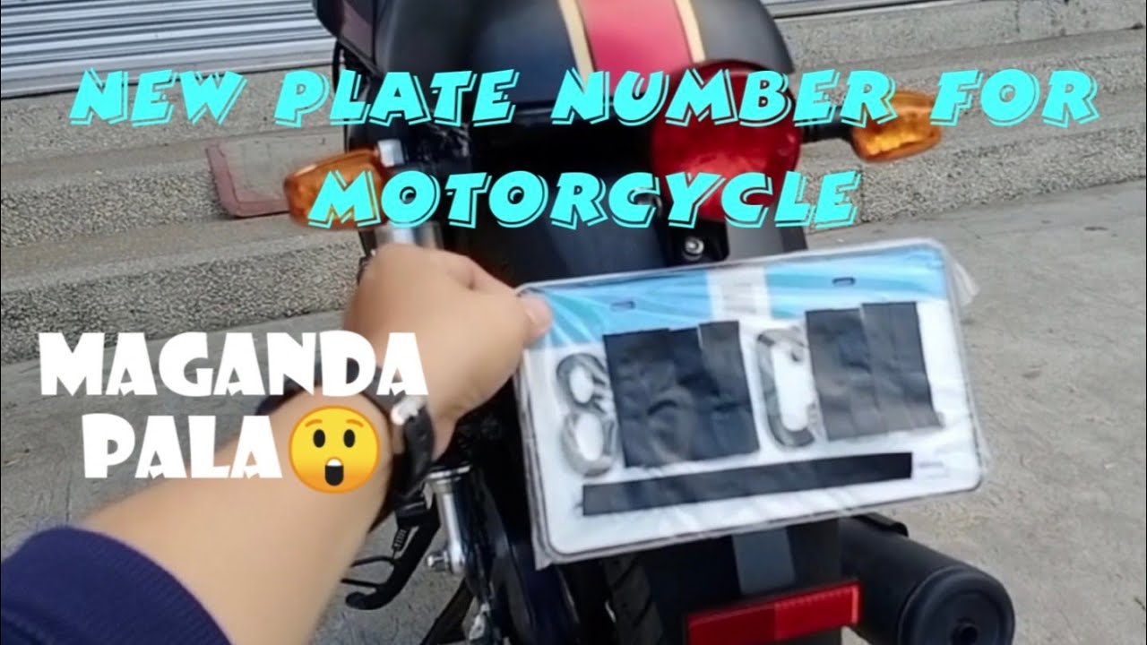 ANG BAGONG PLAKA NG MOTORSIKLO(new plate number for motorcycle) - YouTube