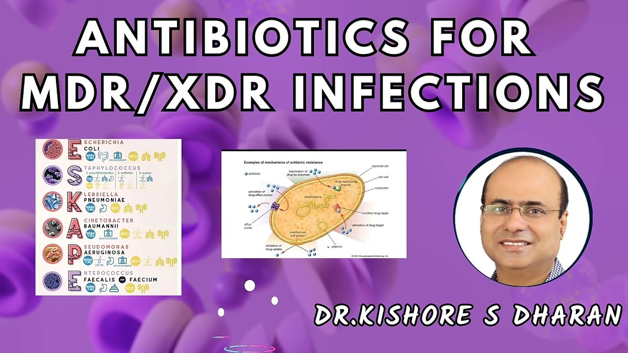 ANTIBIOTICS FOR MDR / XDR INFECTIONS | DR. KISHORE S DHARAN. - YouTube