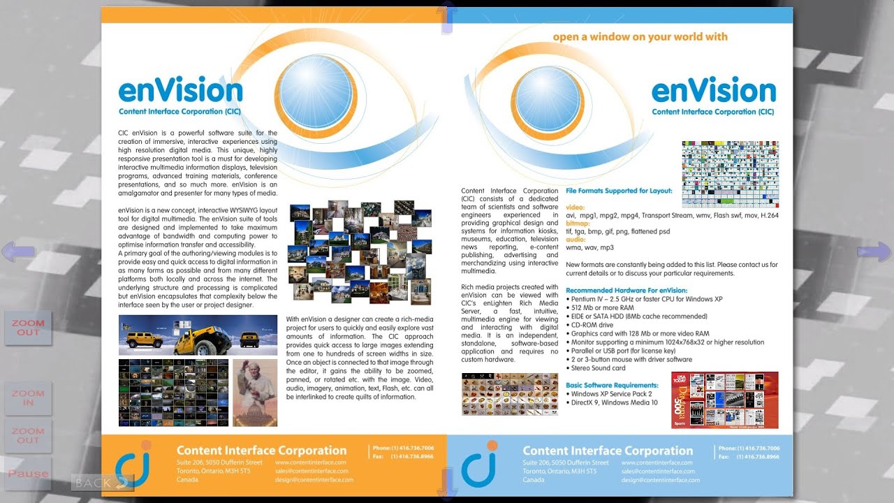 Browsing Content Interface's multimedia brochure - YouTube