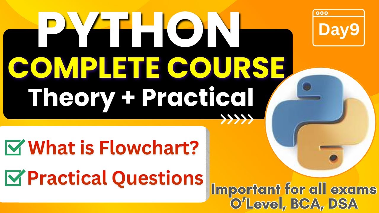 What is Flowchart | Flowchart in Python | Python Complete Course for Beginners - Day9 - YouTube