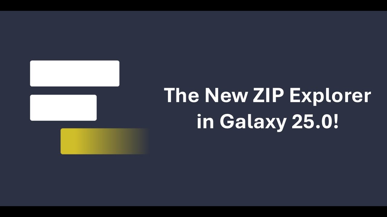 Galaxy 25.0 - New ZIP Explorer - YouTube