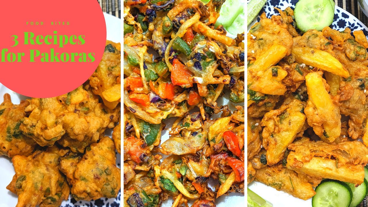 3 Recipes of Pakora | Crispy Mix Vegetable Snacks | Crunchy Potato ...