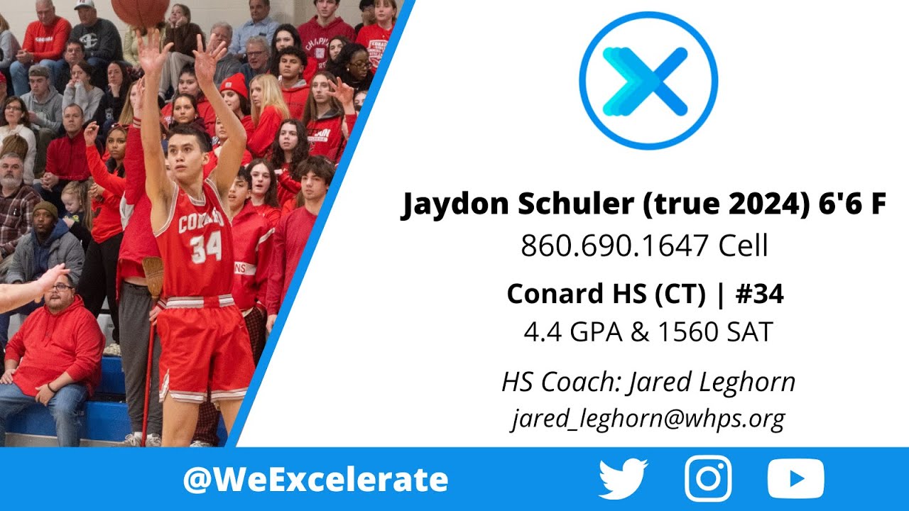 Jaydon Schuler (true 2024) 6'6 F | Junior Year Highlights | Conard HS ...