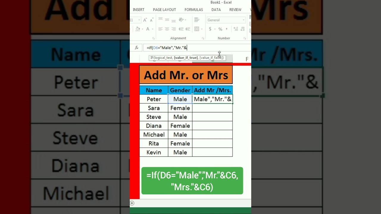 How To Add Mr And Mrs Gender In Excel YouTube How To Add Mr And Mrs Gender In Excel YouTube