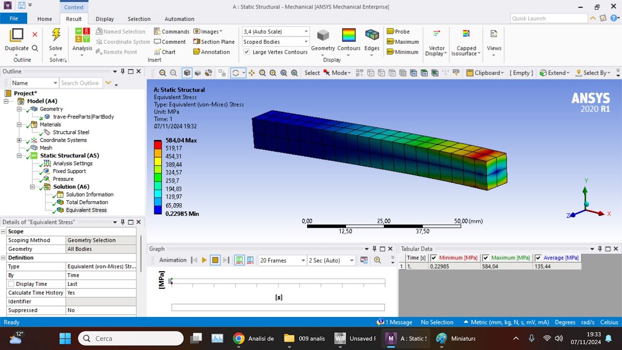 Ansys: Static Structural (Trave Incastrata) - YouTube
