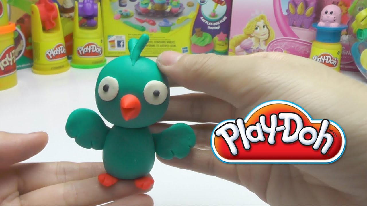 Play-Doh - How to Make a Green Twitter Bird DIY - YouTube