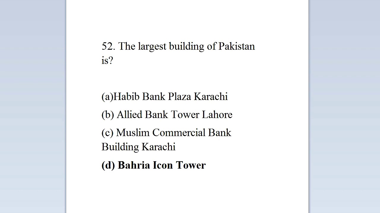 General Knowledge Pakistan MCQs Questions With Answers Part II general-knowledge-pakistan-mcqs-questions-with-answers-part-ii