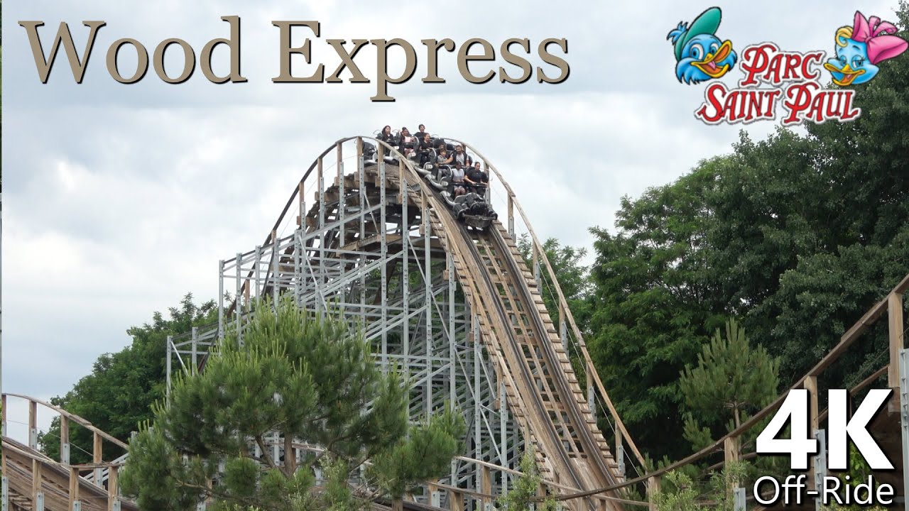 Wood Express 4K Off-Ride - Parc Saint Paul - Gravitykraft Corporation Hybrid Coaster - Cinematic ...