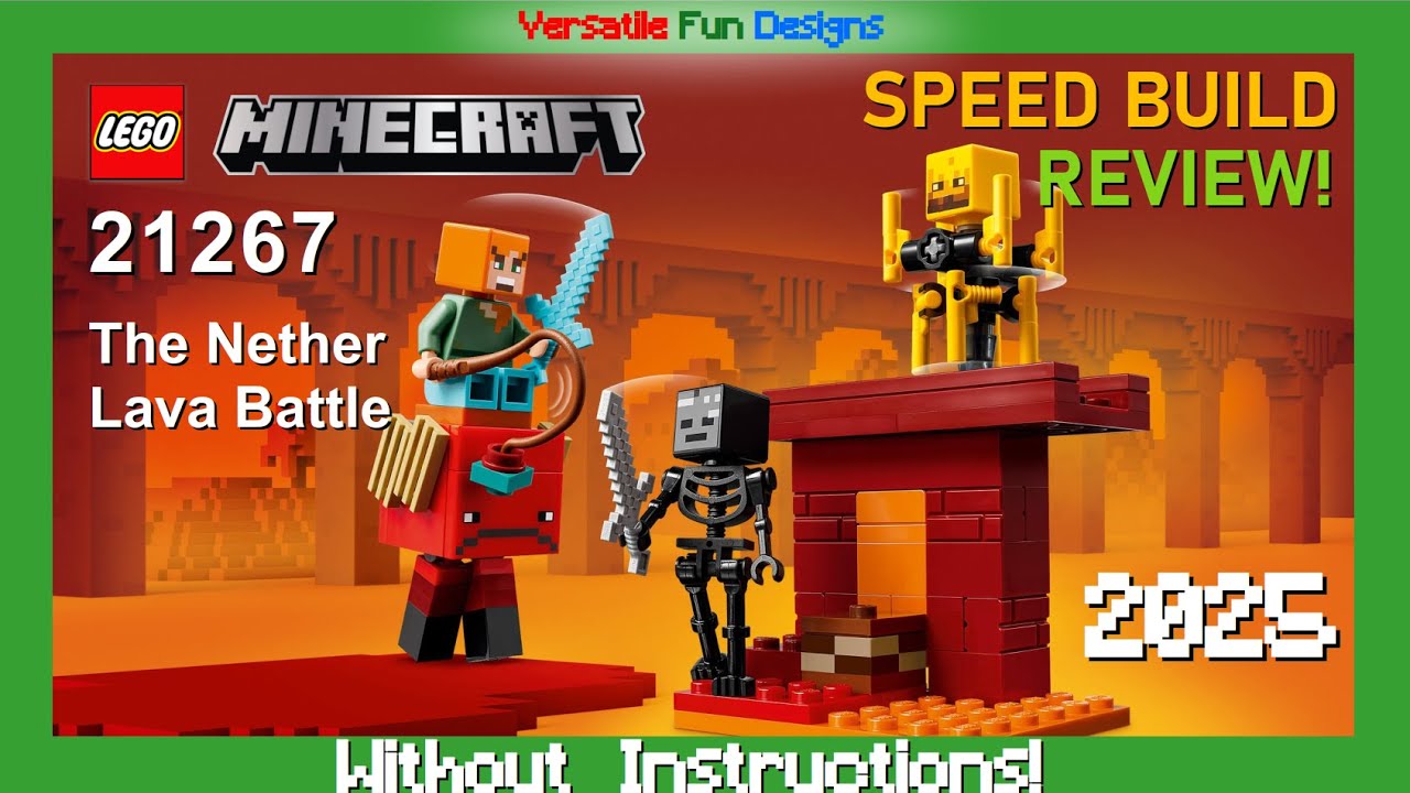 🌋 LEGO Minecraft The Nether Lava Battle 21266 - Review & Speed Build ...