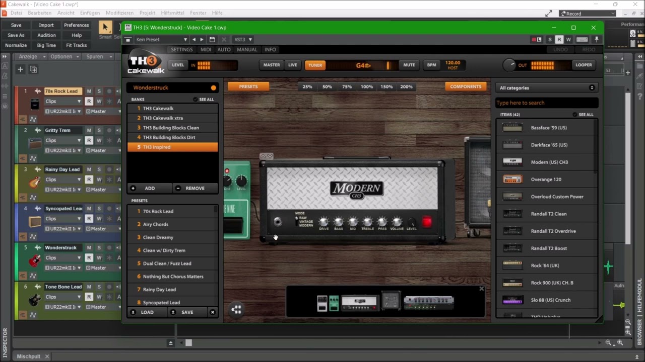 Cakewalk by Bandlab FREE DAW play Guitar with incl. TC 3 /overloud Amp ...