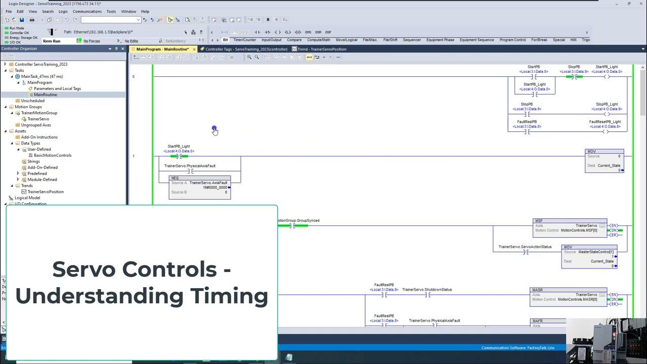 Rockwell Automation's Studio 5000 Servo Controls - Understanding Timing ...