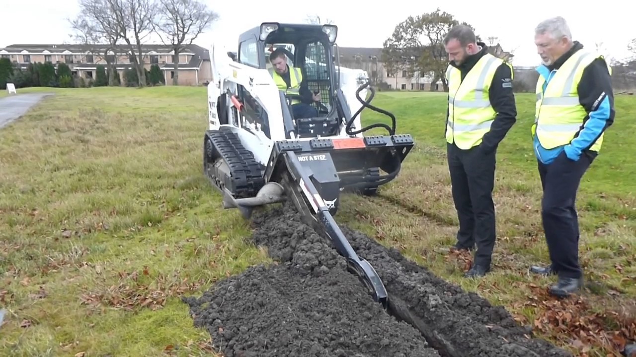 Bobcat LT-113 Trencher And MT100: SAVAGE TRENCH CUTTING!, 47% OFF