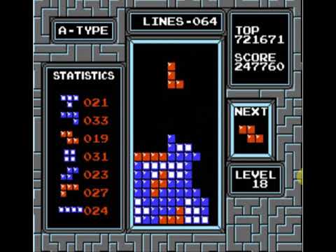 NES classic tetris: Great clean up + hypertap - YouTube