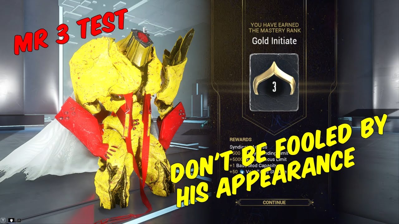 One Gun Man. Warframe MR 3 test - YouTube