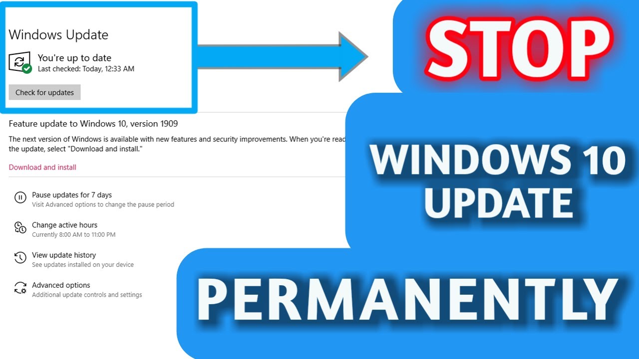 How to Stop Windows 10 Update Permanently | Windows Update Ko Kaise ...