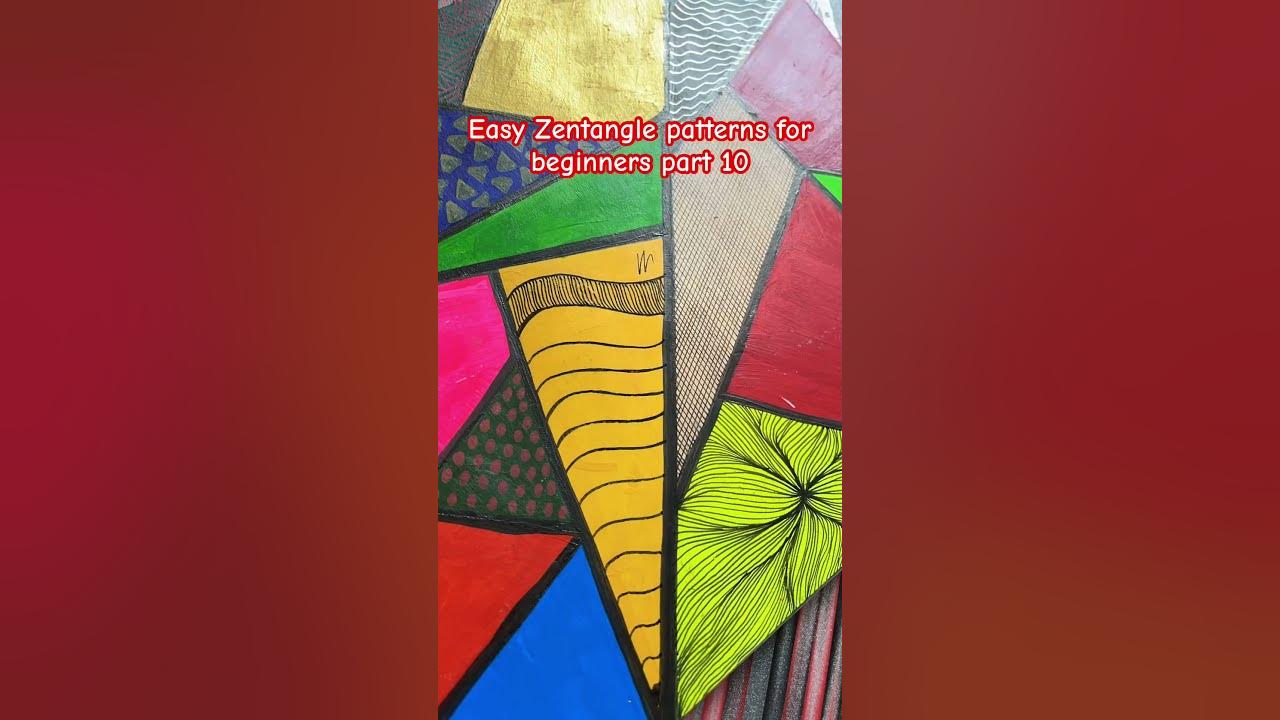 Easy Zentangle Art Patterns Part 10 Tutorialshorts Youtube