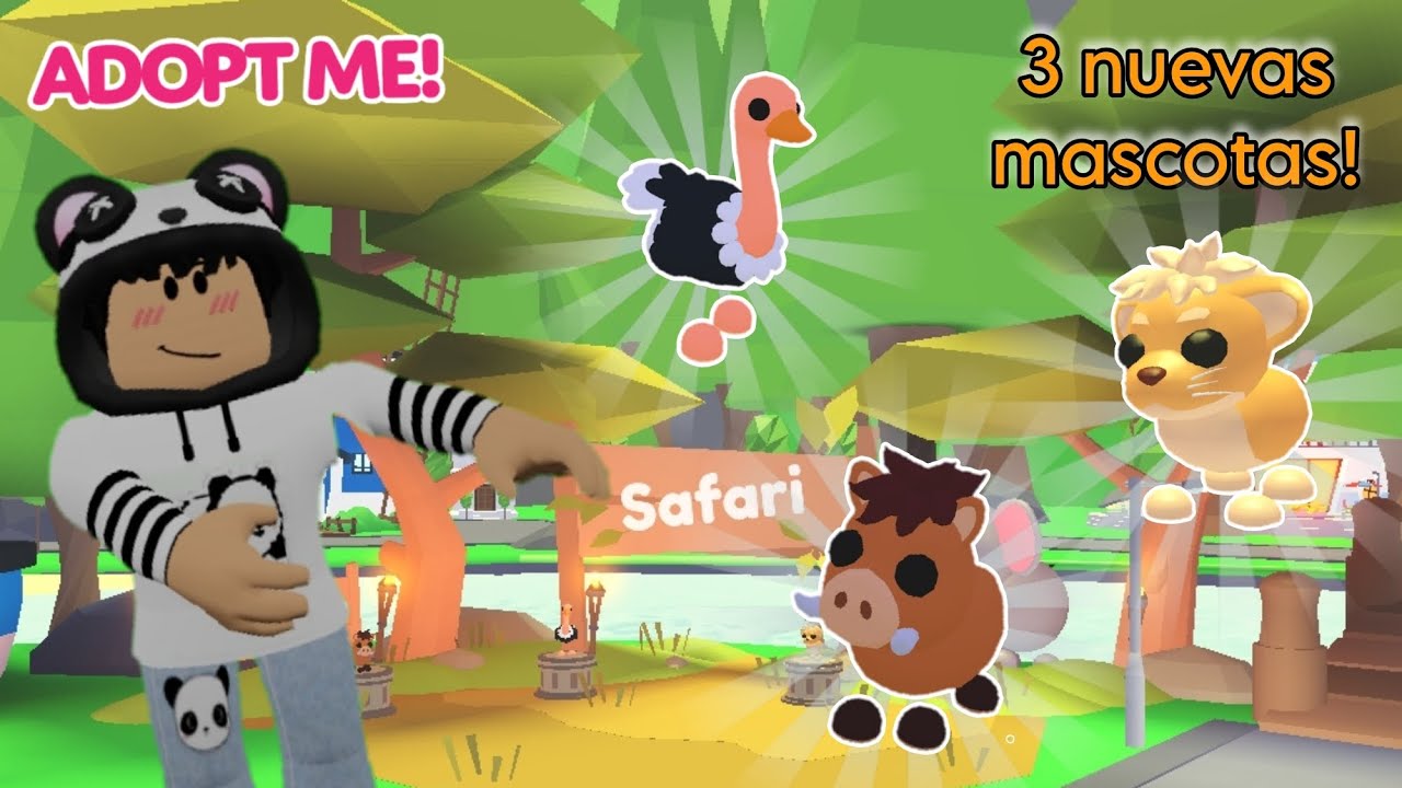 ¡Fiesta del Safari en Adopt Me! *3 NUEVAS MASCOTAS* 🦁 - YouTube