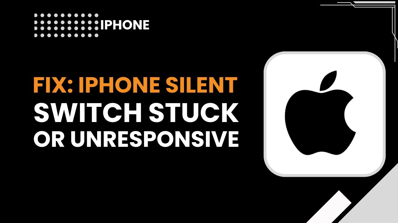 Fix iPhone Silent Switch Stuck or Unresponsive - YouTube