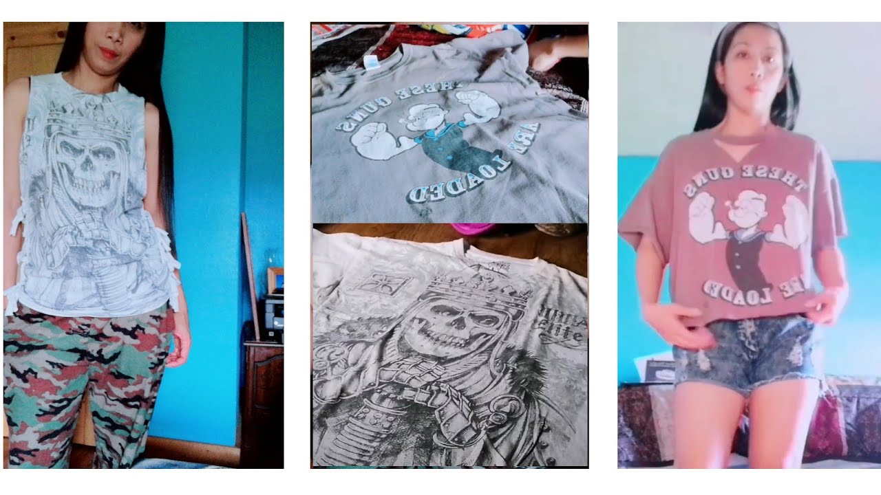 DIY how to downsize shirt without sewing 🤣 - YouTube