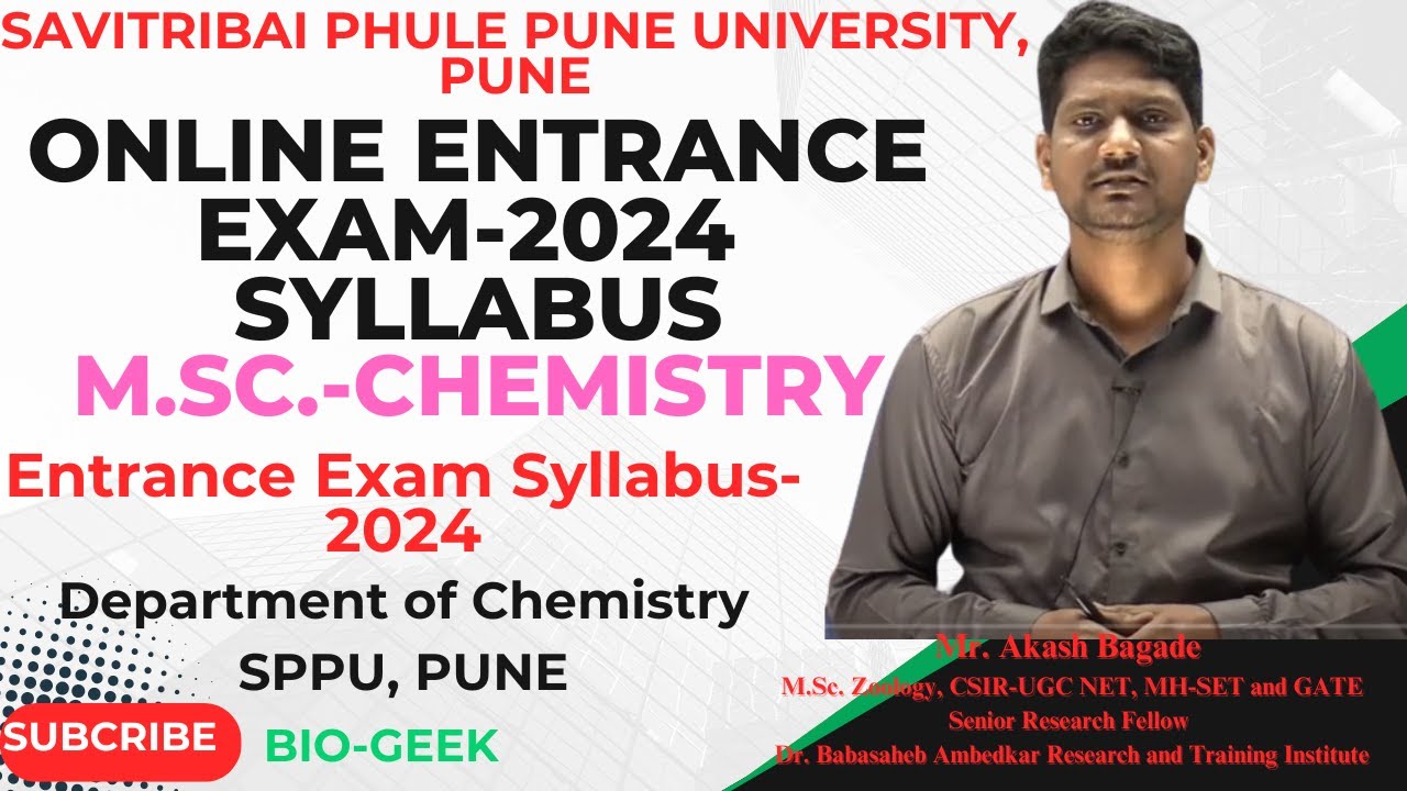 Detailed syllabus for Entrance Examination of M.Sc.- Chemistry ...