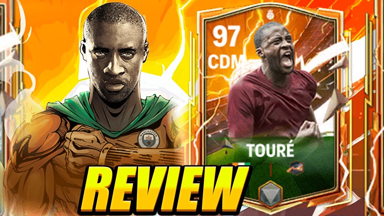 BEST CDM IN FC MOBILE 24! 97 HERO TOURE PLAYER REVIEW! 97 TOURE HERO ...