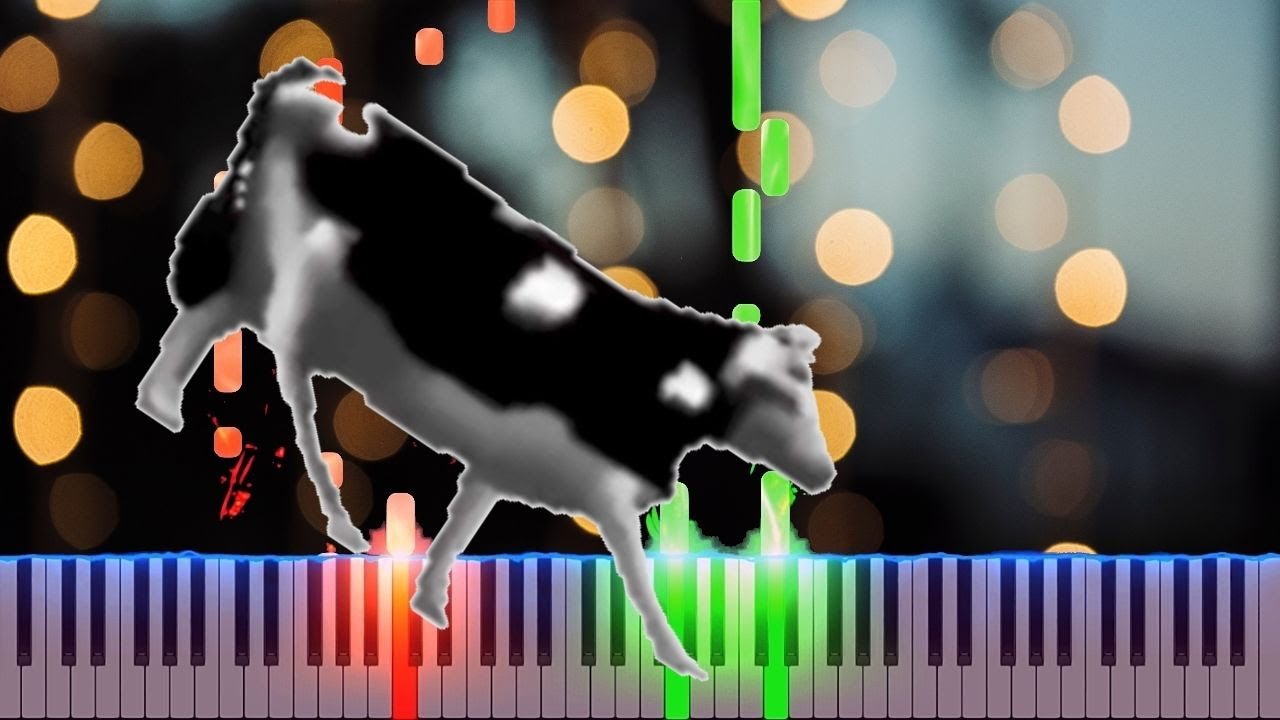 Polish Cow song meme Piano Cover Midi tutorial Sheet app Karaoke - YouTube