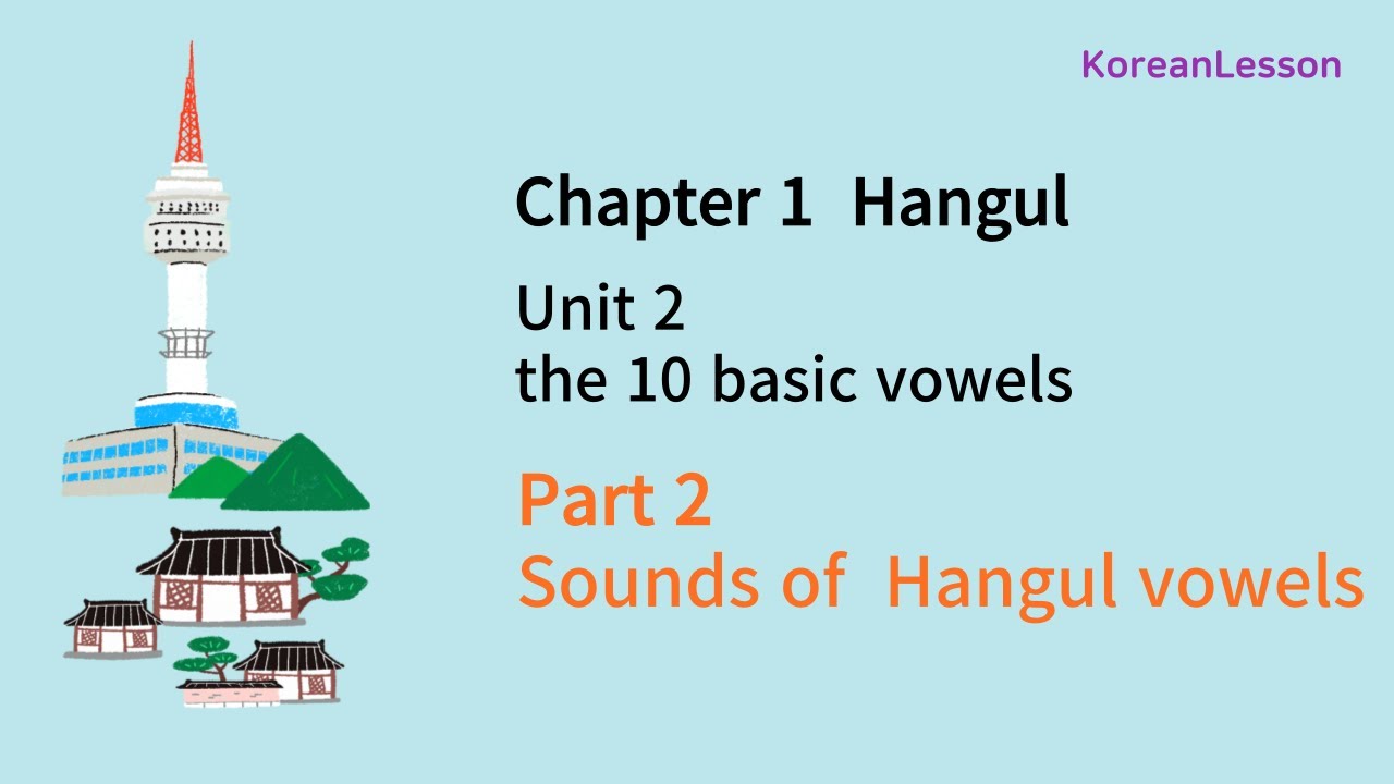 #Korean alphabet: Sounds of #Hangul vowels - YouTube