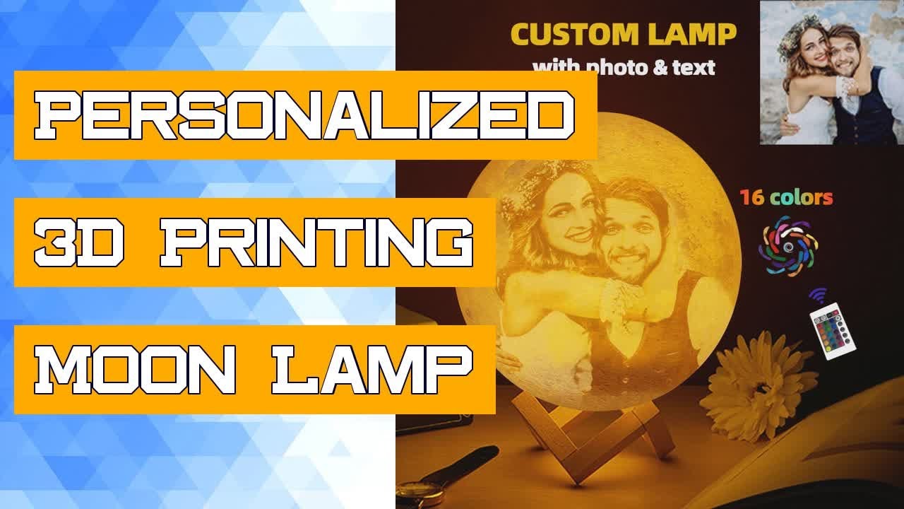 Personalized 3D Printing Moon Lamp Customized Photo Text Night Light ...