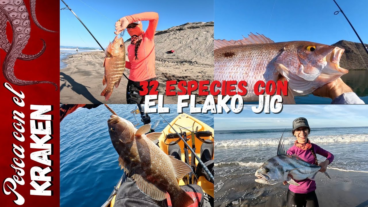 32 ESPECIES CON FLAKO JIG | RECOPILACION DE PESCA | JIGGING - YouTube