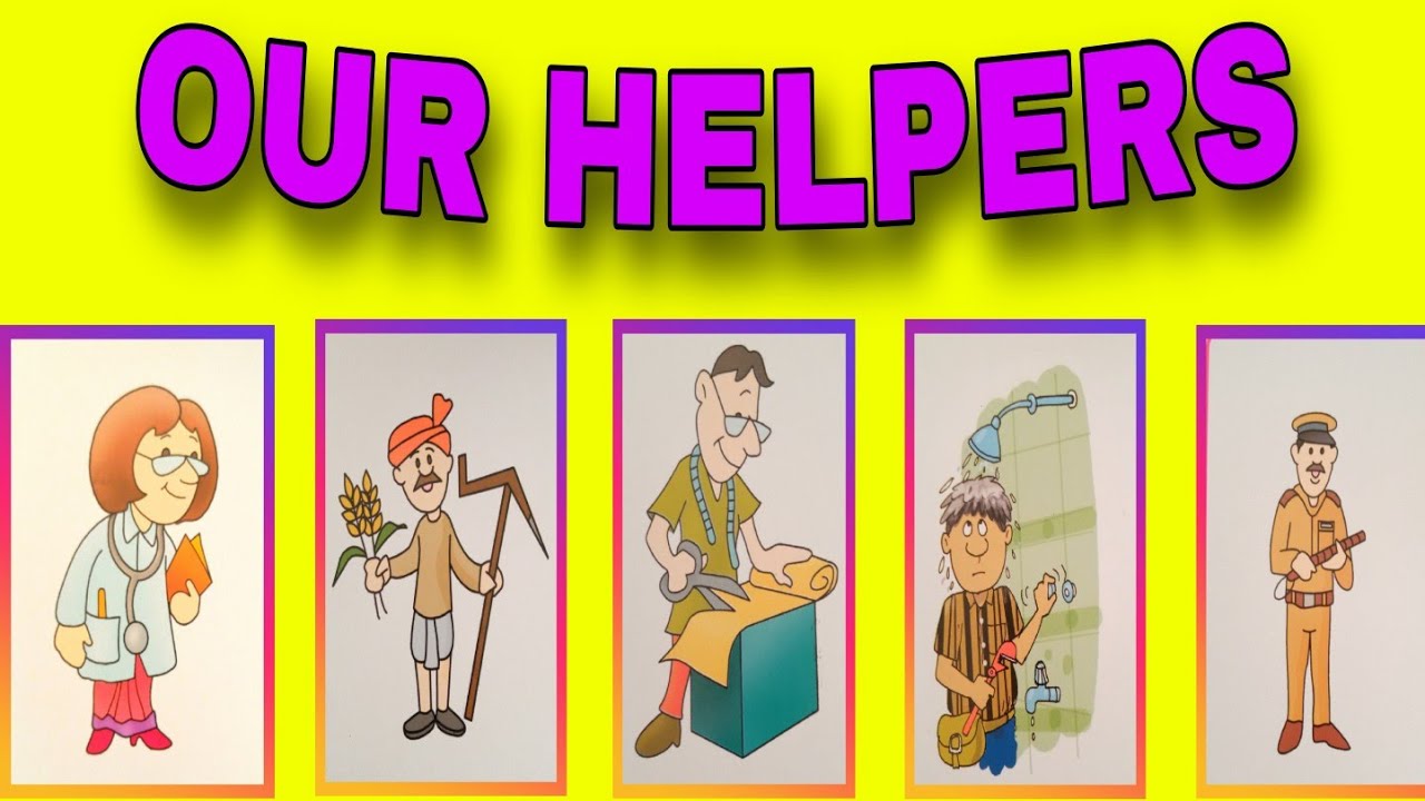 #schooltime Our helpers | people who help us | our helpers Hindi and ...