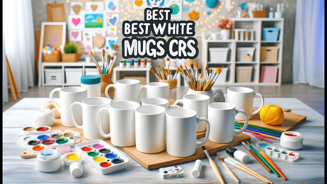 ☕ Amazon Basics Porcelain, 12 oz Coffee Mug Set | Best White Mugs for ...