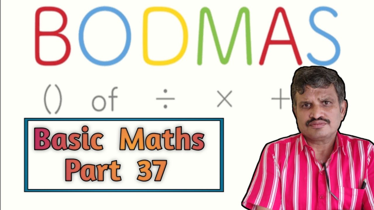 37 FOUNDATION MATHS - FOR CLASS VI TO X - APPLICATIONS BODMAS RULE FOR ...