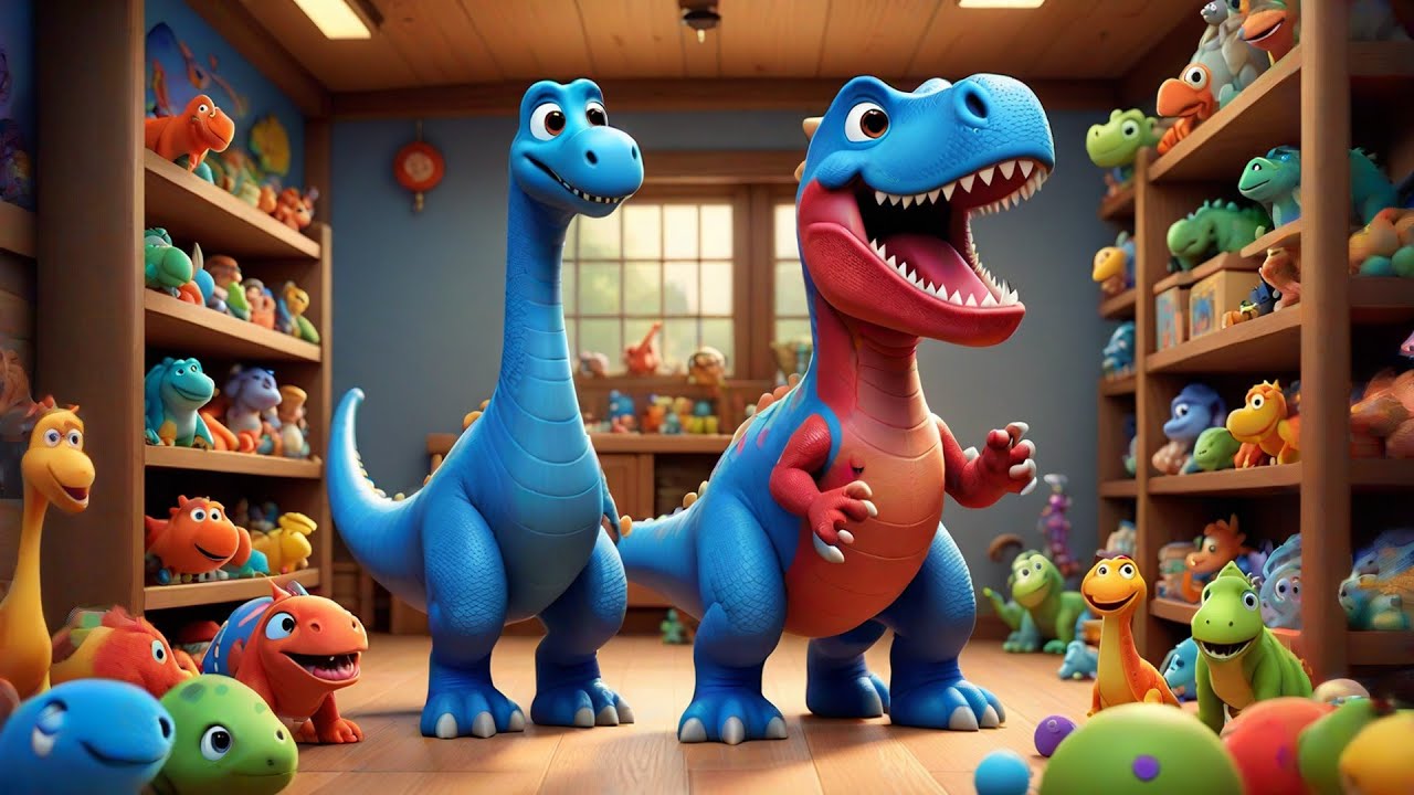 Six Toy Dinosaurs Sing Spelling Songs + More Nursery Rhymes & Kids ...