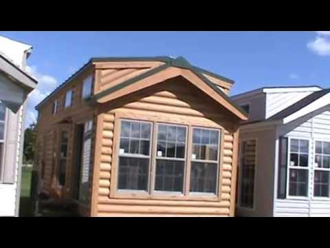 Cedar Log Cabin Model CBT39-3 Tiny House Park Model #tinyhouse - YouTube
