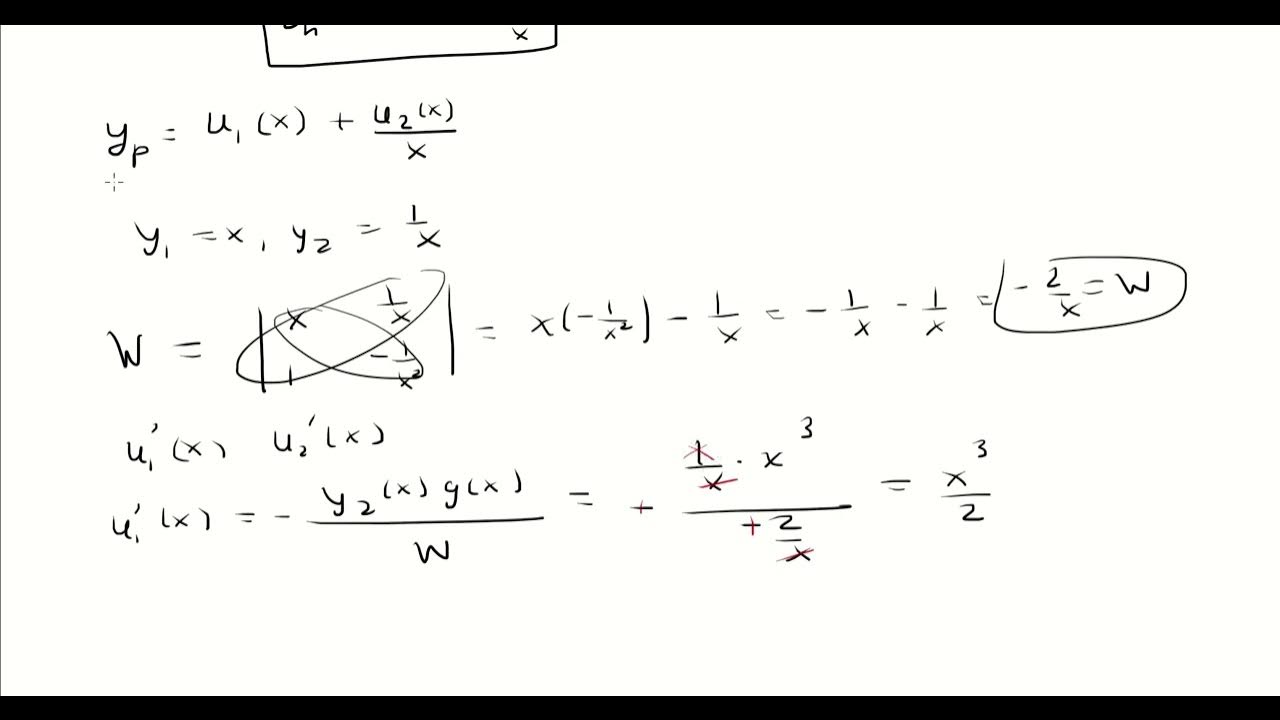 Determine the general solution of the differential equation x^2y''+xy'-y=x^3 - YouTube