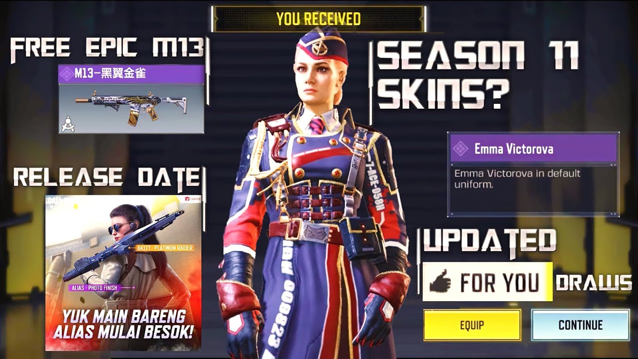 SEASON 11 LEAKS | New Epic Skins? | High Tempo Draw | COD Mobile | CODM ...