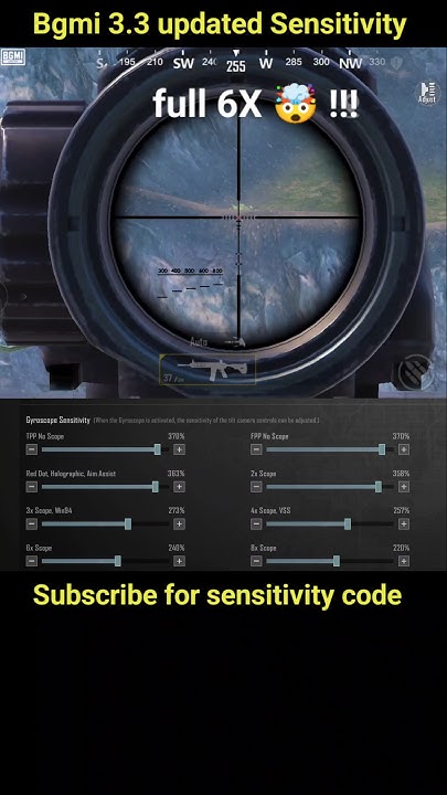 😱 BGMI Scope Setting 2x 3x 4x 6x 8x | New Best Sensitivity Settings | No Recoil #shorts #bgmi # ...