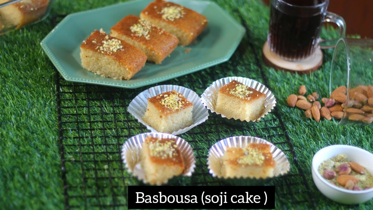 how to make Basbousa \ semolina cake(harissa)| Middle east dessert ...