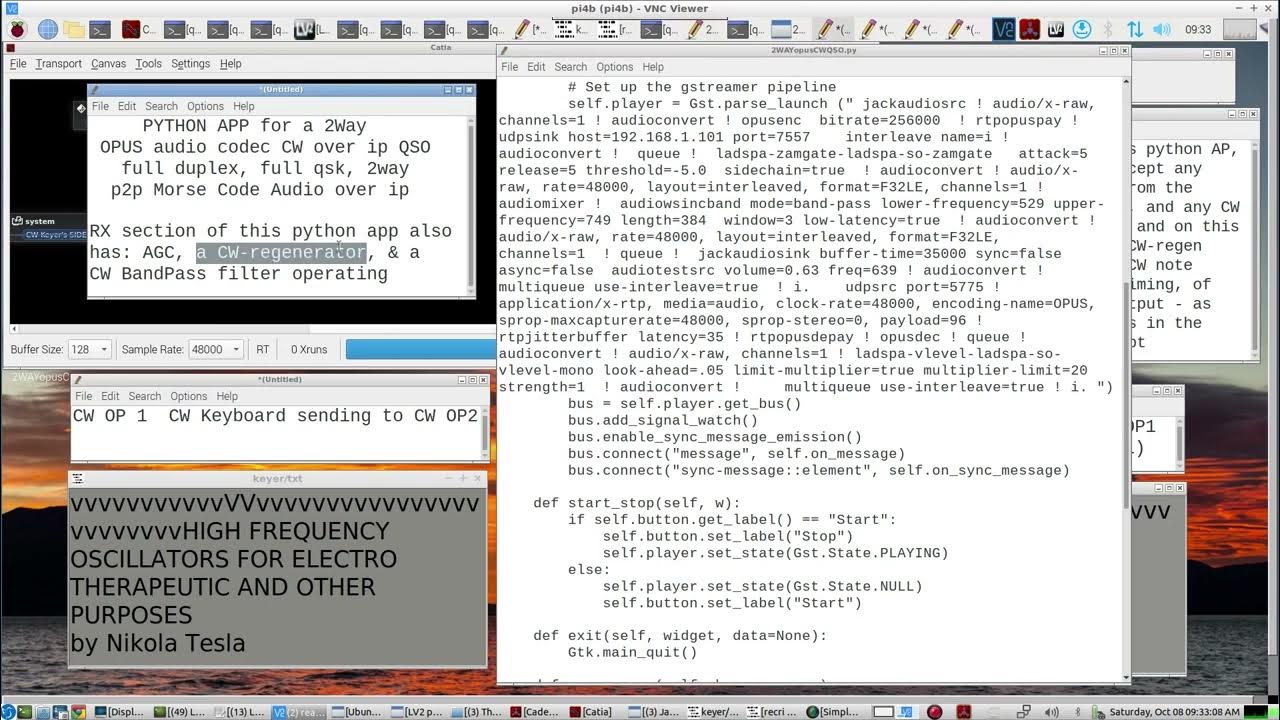HAM RADIO Python projects: 2-way, FULL DUPLEX, FULL QSK, CW QSO over iP ...