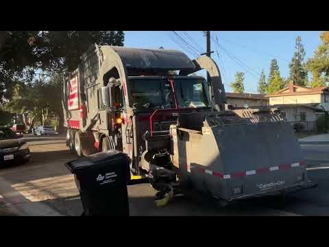 Athens Services of pick up trash and yard waste from 978 and 1164 in Azusa CA - YouTube