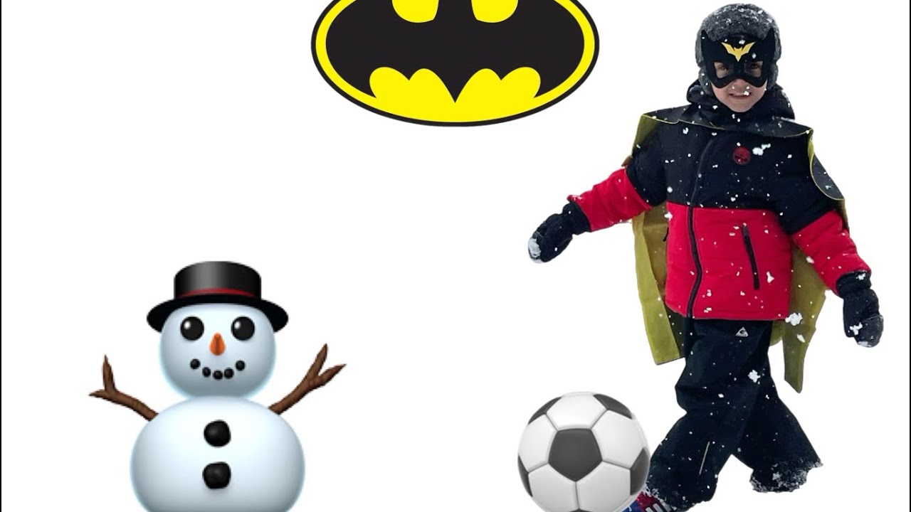 Batman playing soccer in snow. - YouTube