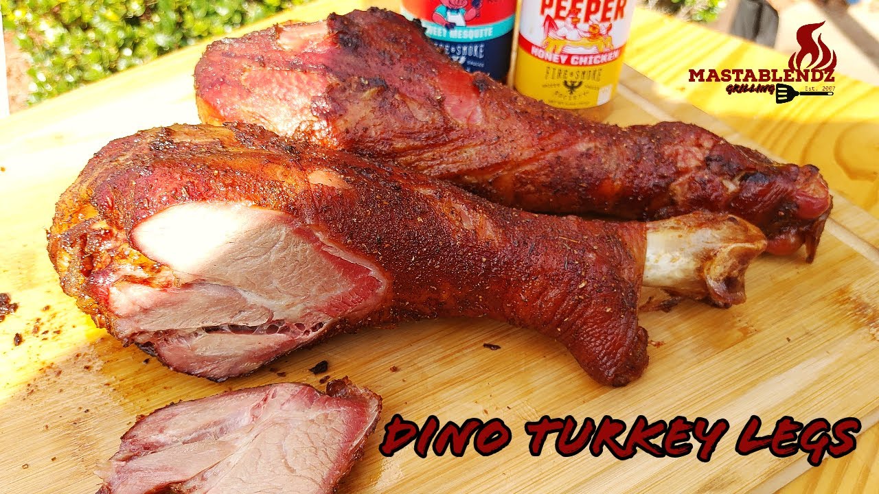 Worlds Largest Smoked Turkey Legs | Dino Sized | Pellet Grill | How To ...