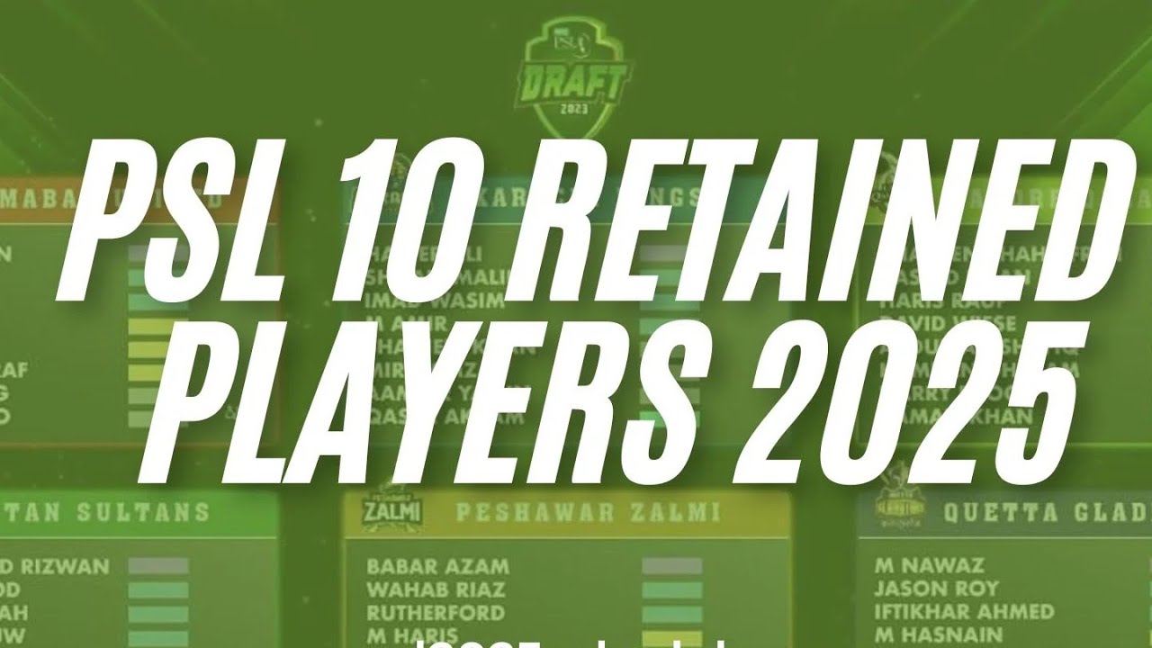 ALL Teams Retained Players For PSL 10 ||Retained Player For 2K25 - YouTube