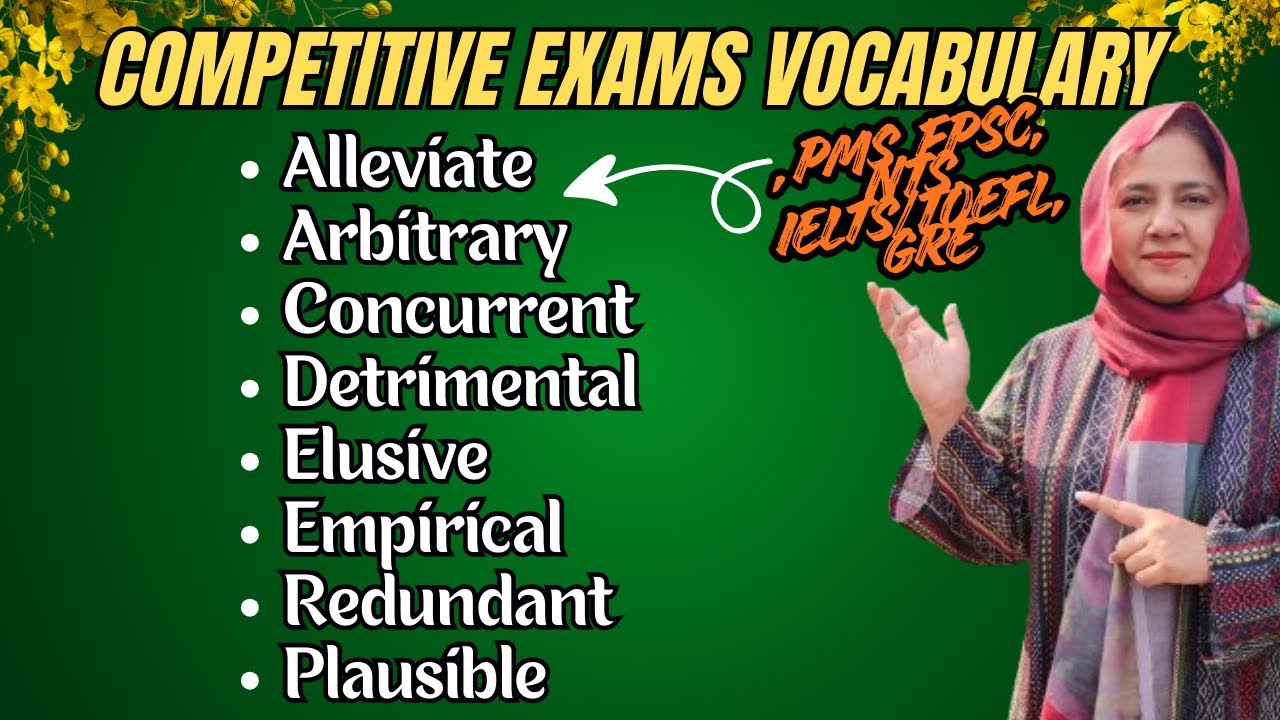 English Vocabulary for Competitive Exams | High-Frequency Words with ...