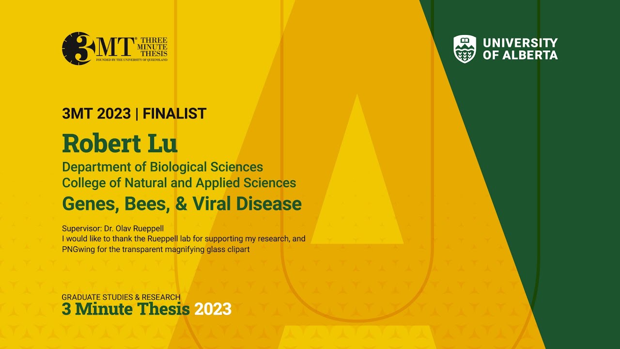 Robert Lu – Genes, Bees, & Viral Disease - YouTube