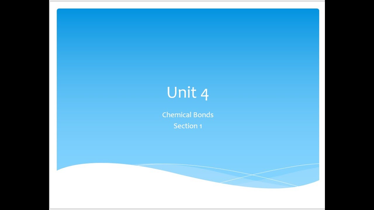 Chemistry Unit 4 Section 1 - YouTube
