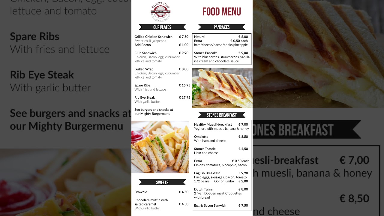 Menu Stones 1080 - YouTube